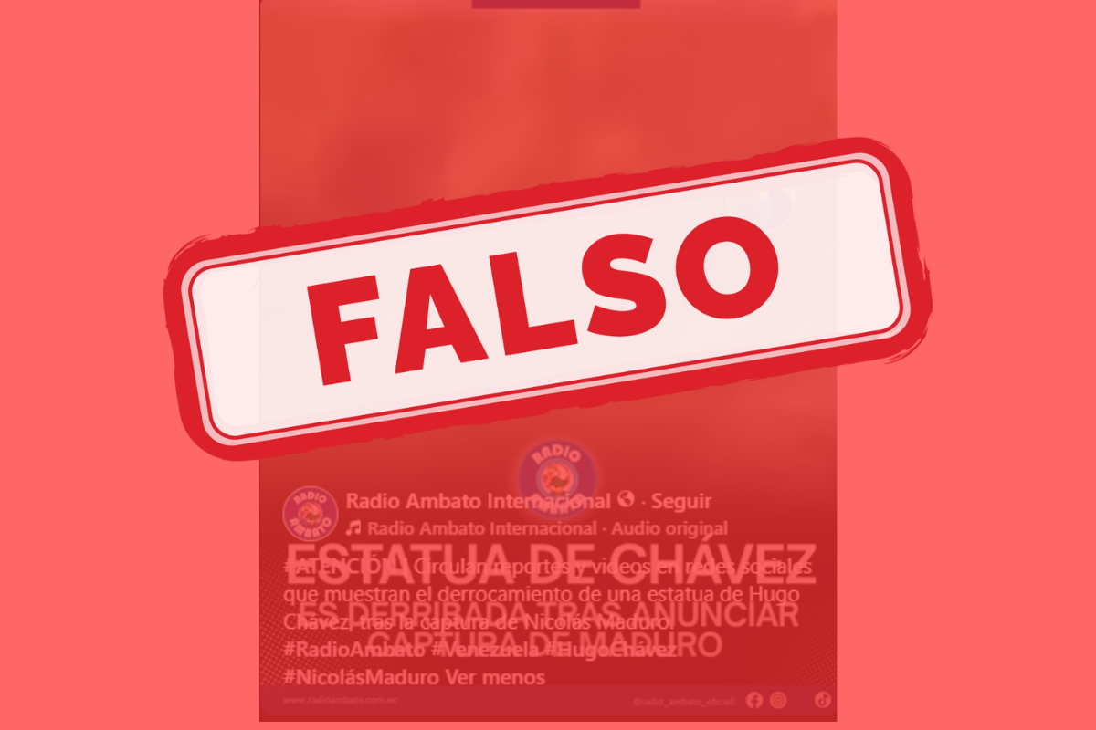 Es falso que hayan retirado una estatua de Hugo Chávez tras la captura ...